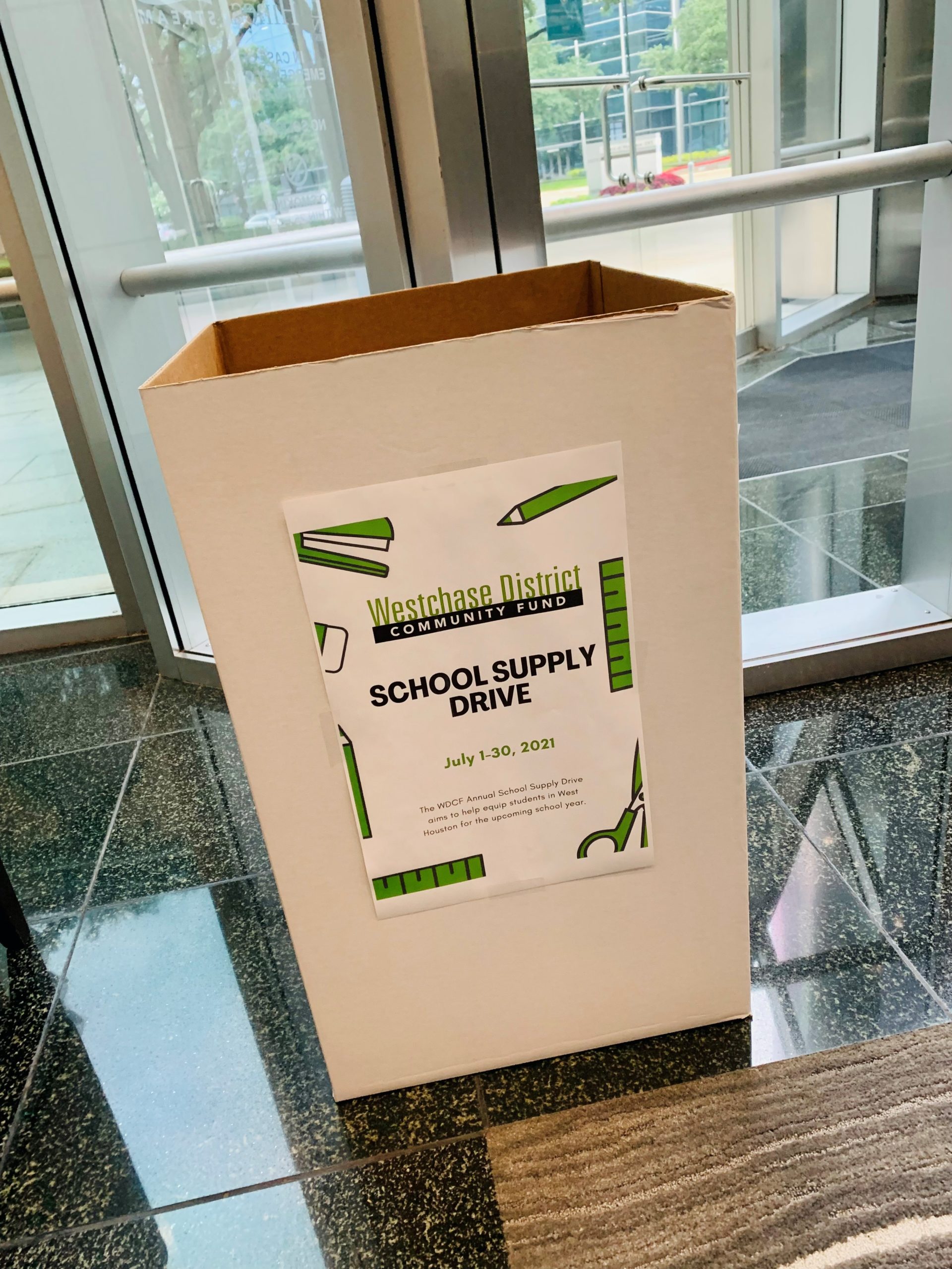 School Drive Donation Box | WESTCHASE DISTRICT